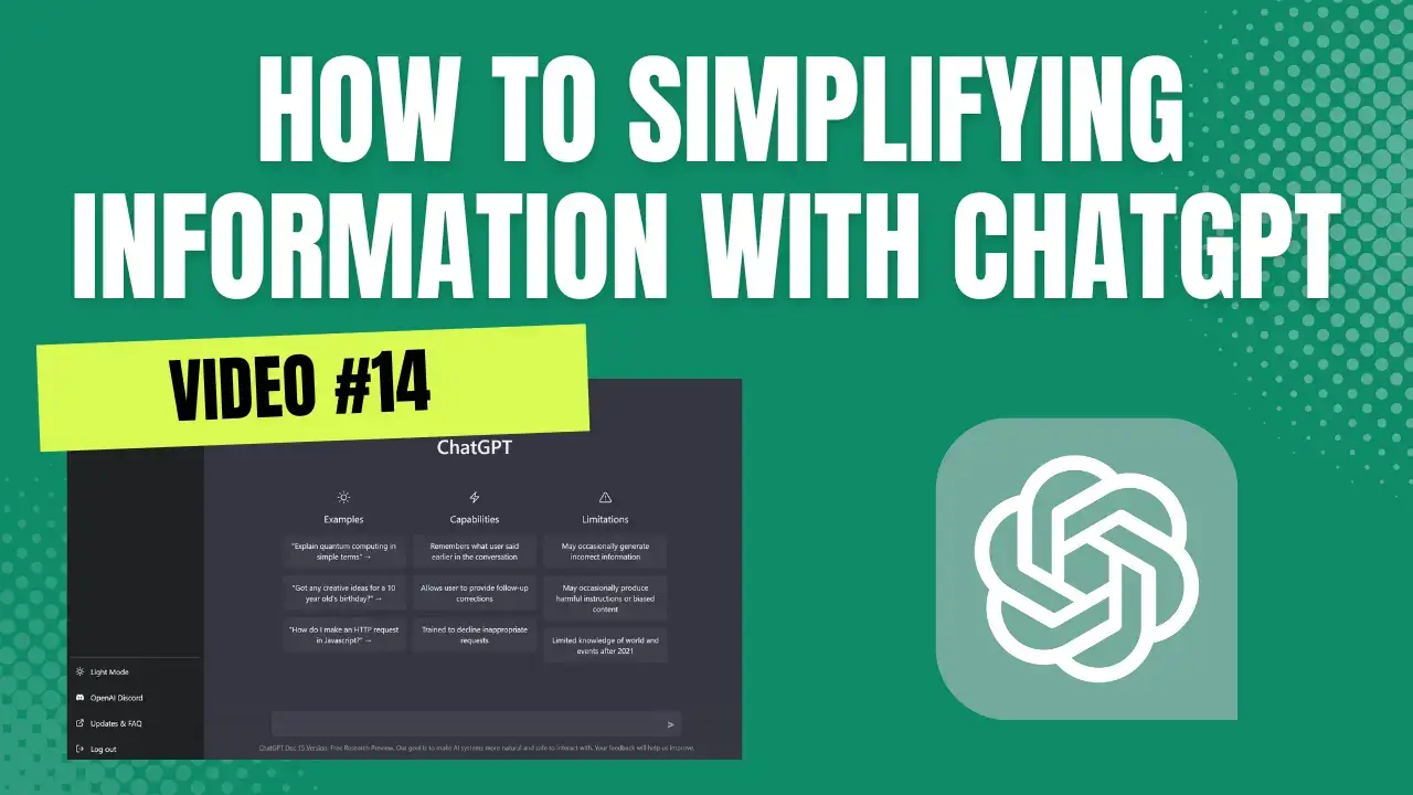 How To Simplifying Information With Chatgpt